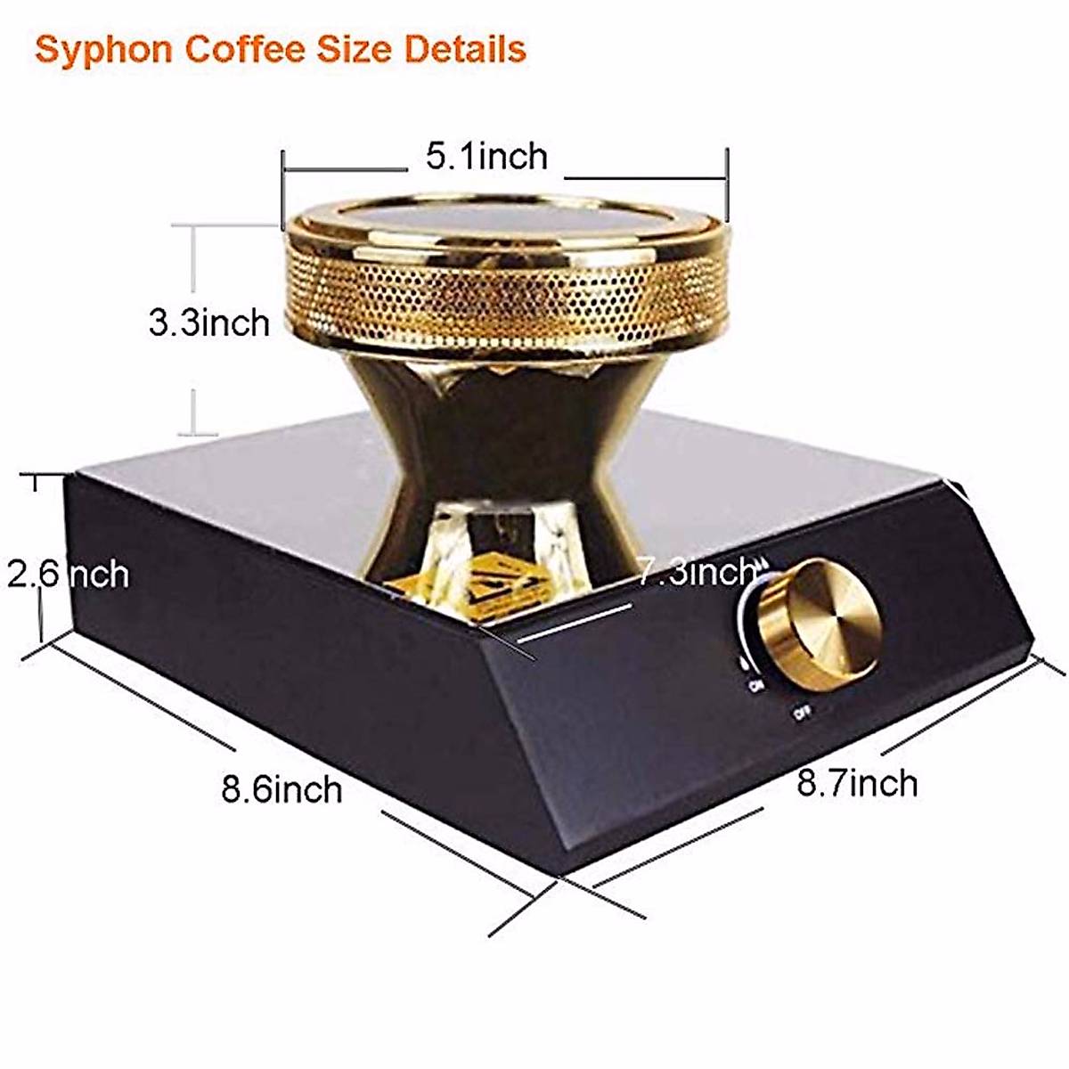 Halogen Beam Heater Burner Infrared Heat for Hario Yama Syphon Coffee Maker 110V 400W