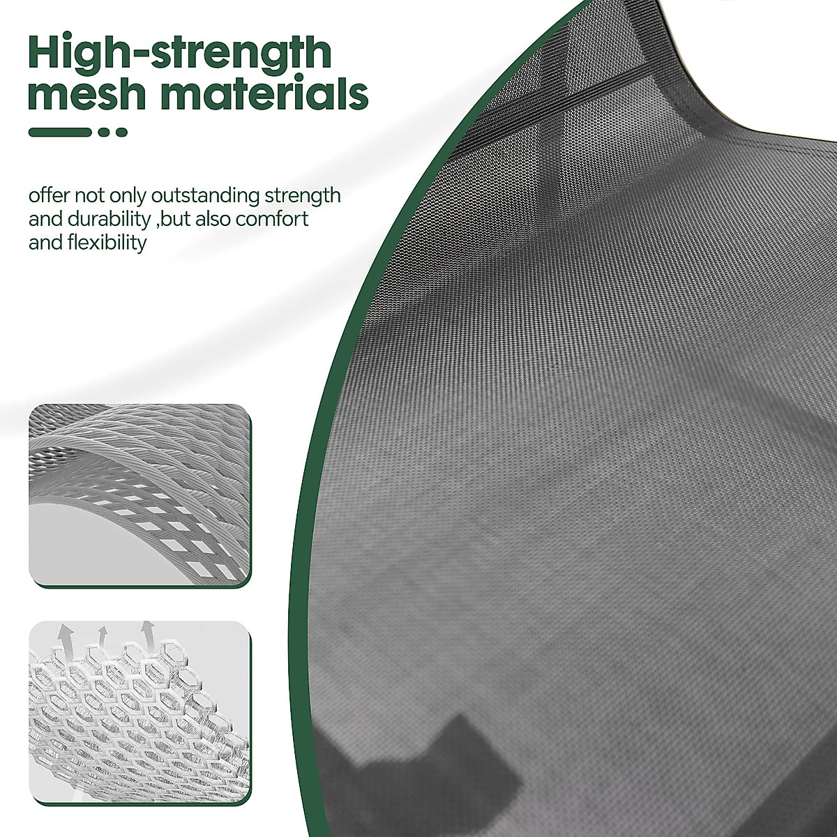 PAIQIAN 4 Pieces Patio Furniture Set Outdoor Furniture Modern Conversation Set Poolside Lawn Chairs with Loveseat Textilene and Glass Coffee Table for Courtyard, Lawn and Balcony (Black)