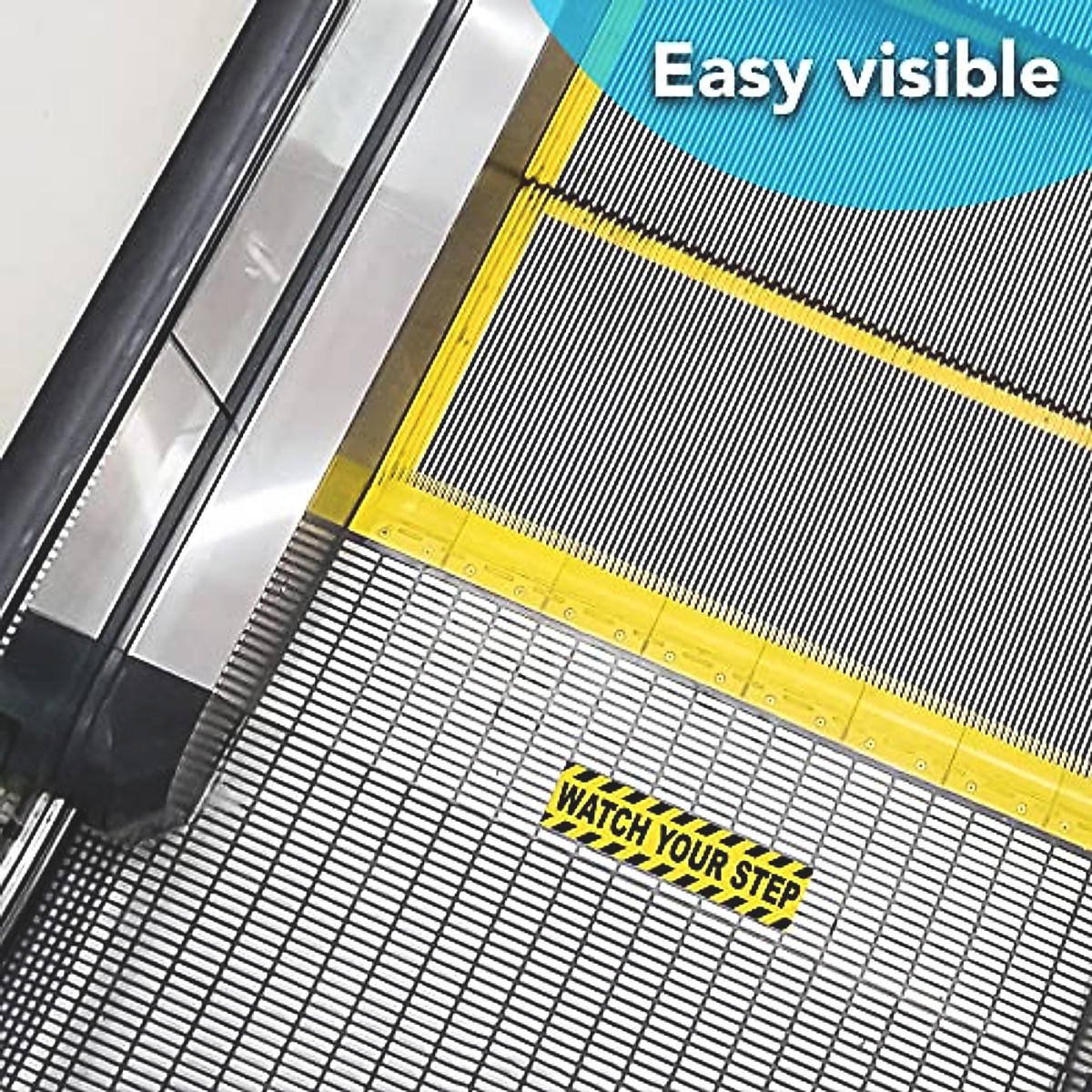 2 PC Watch Your Step - 10x3 Watch Your Step Floor Sticker - Watch Your Step Sticker - Caution Stickers - Watch Your Step Sign for Floor Outdoor/Indoor