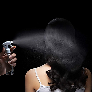 Travel Size Spray Bottle, 3.4oz/100ml Plastic Fine Mist Spray Bottle Set, Refillable Liquid Containers, 3pcs Clear Trigger Sprayer with Funnel and Labels for Styling Kitchen Home Office Cleaning