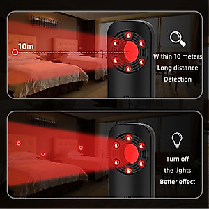 YYLUUT Hidden Camera Detectors Anti Spy Detector Hidden Devices Spy Camera Bug Detector, Privacy Protector, GPS Tracker Detector Wireless Signa Anti-Sneak Anti-Monitoring Scan Tracker Detector