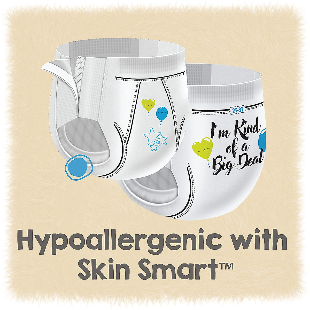 Cuties Boys 2T/3T Refastenable Potty Training Pants, Hypoallergenic with Skin Smart, 104 Count