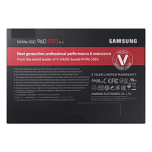 Samsung 960 PRO NVMe M.2 512GB SSD (MZ-V6P512BW)