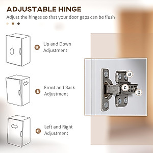 HOMCOM 70" Farmhouse Kitchen Buffet with Hutch, Kitchen Pantry Storage Cabinet with Glass Doors, Adjustable Shelves, Open Microwave Countertop, White