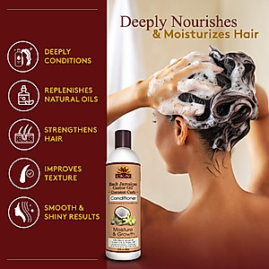 OKAY | Black Jamaican Castor Oil Coconut Curls Conditioner | For All Hair Types & Textures | Condition, Strengthen & Regrow Hair | With Argan Oil | Free of Paraben, Silicone, Sulfate | 12 oz