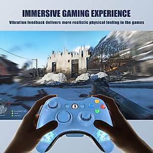 Wireless Controller for Xbox 360, Astarry 2.4GHZ Game Controller Gamepad Joystick for Xbox & Slim 360 PC Windows 7, 8, 10(Blue)