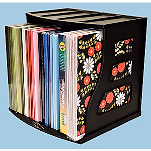 Binder Way - 3 Ring Binder Stand, Desktop Organizer, Vertical Book Shelf, Vinyl Record Storage Holder, Scrapbook 12x12 Paper Rack, LP Box, Lever Arch Filing Crate, Photo Album Cube - Stackable