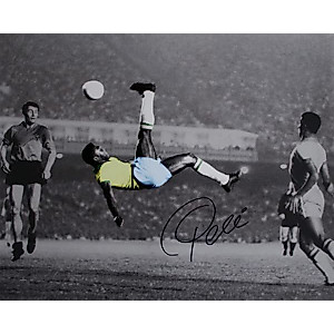 Ikonic Fotohaus Pele Brazil Soccer Legend Signed Photo Autograph Print Wall Art Home Decor