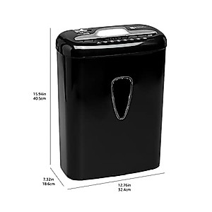Amazon Basics 6 Sheet High Security Micro Cut Paper and Credit Card Home Office Shredder, Black