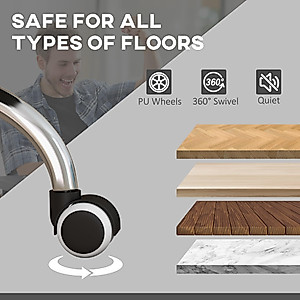 Vinsetto PU Leather Executive Massage Office Chair with 4 Vibration, Computer Desk Chair, Heated Reclining Chair with Adjustable Height, Swivel Wheels, Black