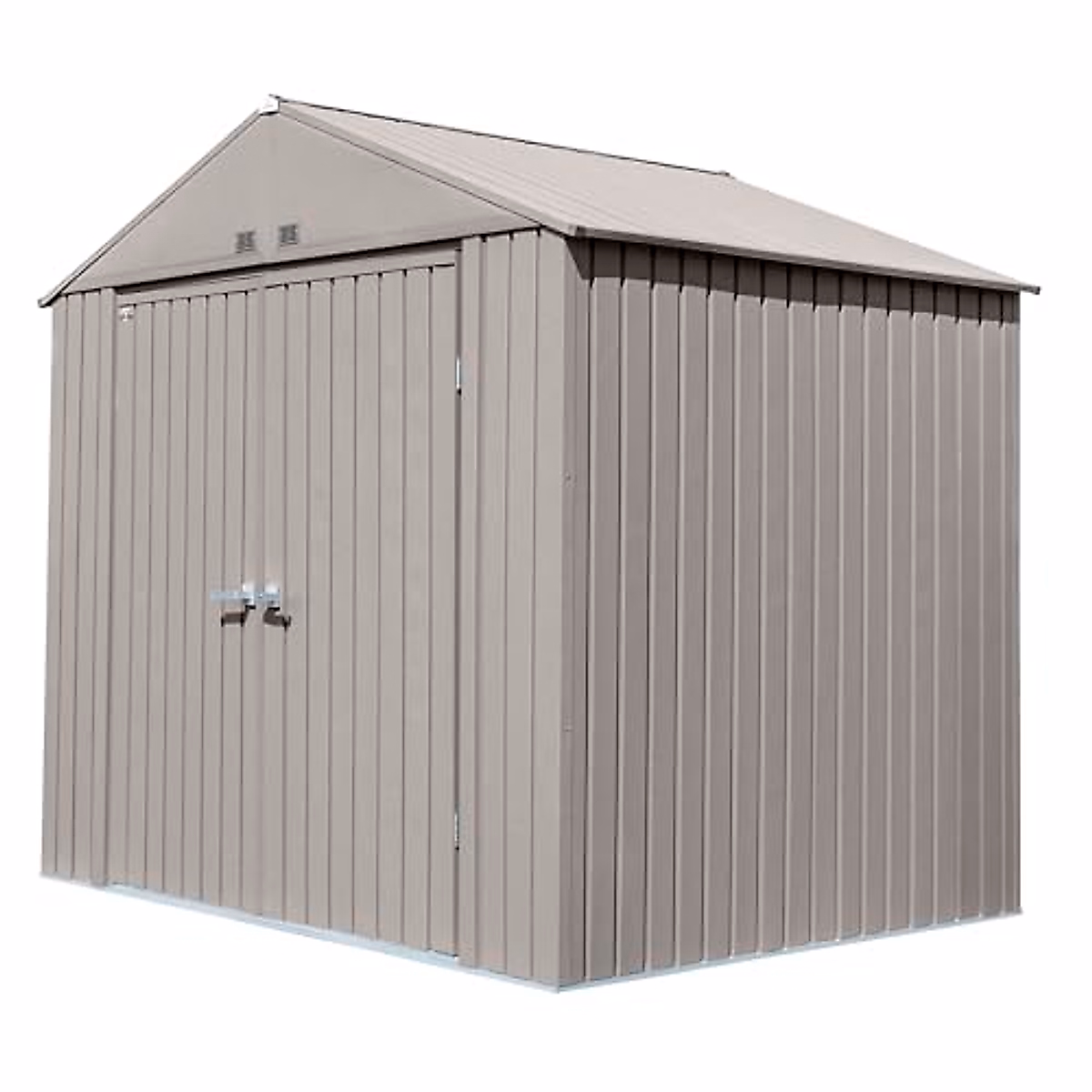 Arrow Shed Elite 8' x 6' Outdoor Lockable Steel Storage Shed Building, Cool Grey