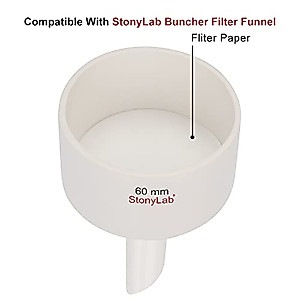 stonylab Quantitative Filter Paper, 100 Pack Slow Flow Rate Cellulose Filter Paper Circles with 10 Micron Particle Retention, 56 mm Diameter