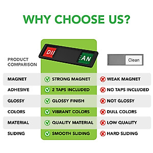 Premium Clean Dirty Dishwasher Magnet, Dirty Clean Sign for Dishwasher Easy to Read and Strong Slide for Changing Signs, Heavy Duty Magnet with Optional Stickers (Red & Green (Black))