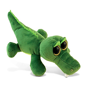 DolliBu Green Alligator Stuffed Animal - Super Soft Alligator Plush, Huggable Big Eyes Plush Animal Alligator Toy, Wild Animal Gator Plush, Cute Stuffed Animal Gift for Kids and Adults - 6 Inches