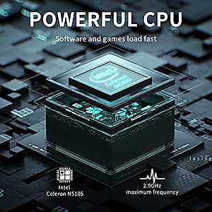 [Win 11 & MS Office 2019] 15.6’’ High-Speed Celeron N5105 Quad Core Processor Laptop Full HD IPS Screen 16GB RAM 512GB SSD Notebook 180°Opening and Closing Dual Band WiFi(16G+512GB SSD, Rose Gold)