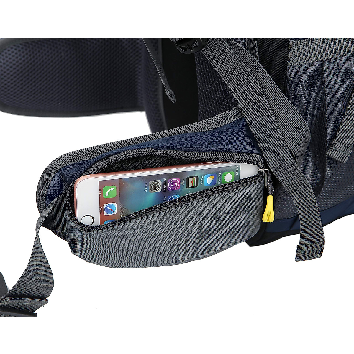 Hiking Backpack, Esup 50L Multipurpose Mountaineering Backpack with rain cover 45l+5l Travel Camping Backpack, Suitable for Climbing Skiing Outdoor Sport(Black-50L)