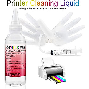 Printers Jack Printhead Cleaning Kit Nozzle Solution for Brother HP Officejet 8610 8600 8620 6600 5520 6500 6700 Canon Pro 10 Pro 100 MX922 Brother MG7120 MG6320 Inkjet Printers