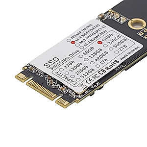 Yoidesu M.2 SATA SSD, SSD Portable Thin Anti Shock Anti Drop M.2 NGFF SATA Laptop Tablet PC Universal SSD State Drive for Tablet Computers, Notebooks(120GB)