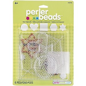 Perler Beads Assorted Small and Large Pegboards for Kid's Crafts, 6 pcs