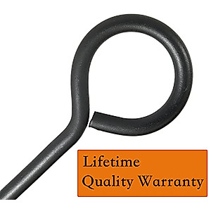Fire Poker for Fireplace. 40 in Heavy Duty Fireplace Poker. Wrought Iron Steel Fire Pit Poker. Rust Resistant Black Finish Fire Poker for Fire Pit. Outdoor and Indoor Fireplace Fire Pit Tools