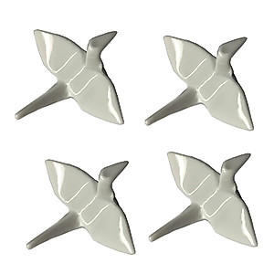 JapanBargain, Porcelain Chopstick Rest, Origami Crane Shape, Set of 4 (White)