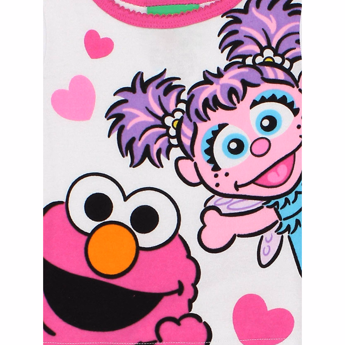 Sesame Street Elmo and Abby Cadabby Toddler Girls Cotton Pajamas Set (2T, Elmo Abby Pink)
