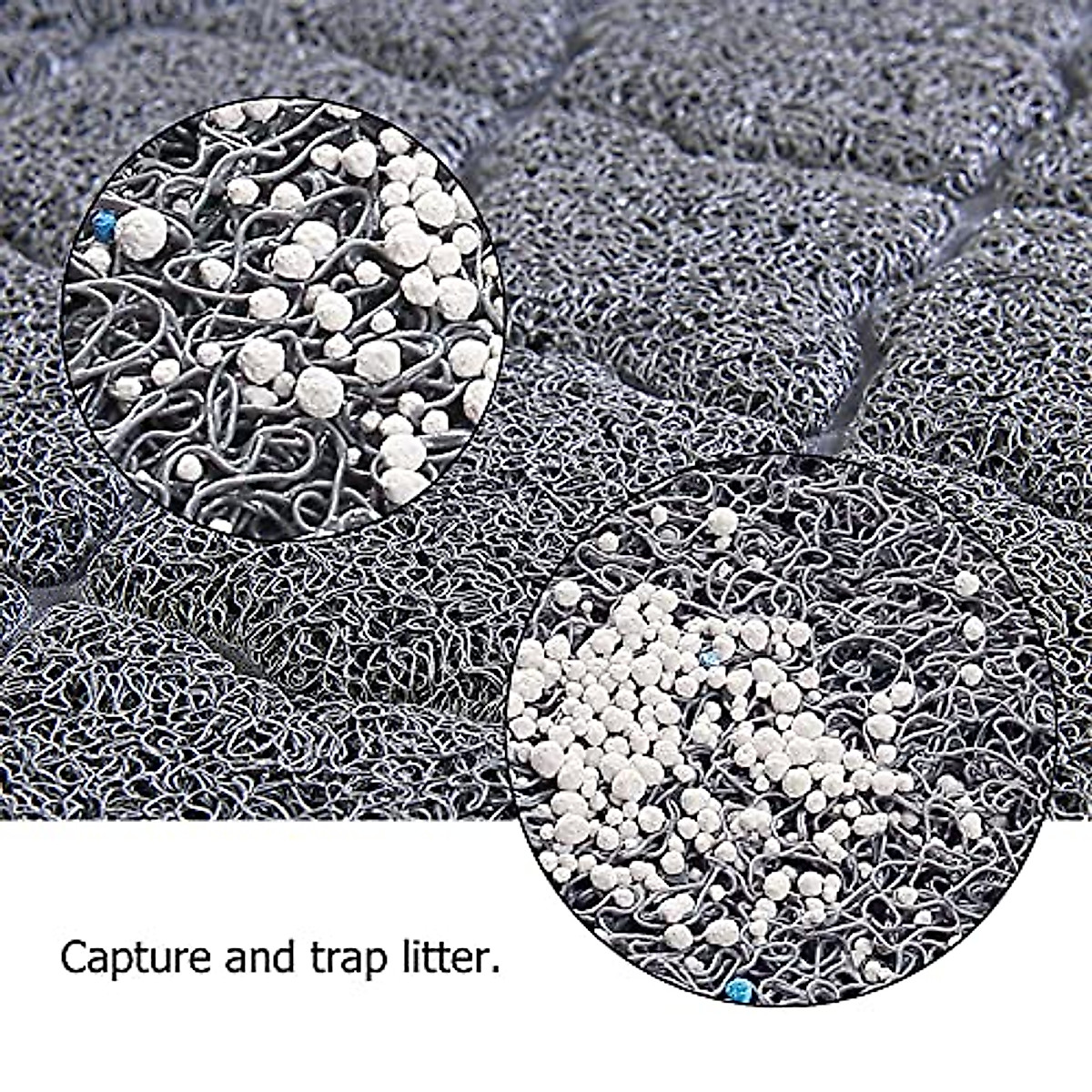 unipaws Cat Litter Trapping Mat, Litter Box Scatter Control Pad, Litter Free Floors and Urine Waterproof, Gentle on Paws, No Phthalate