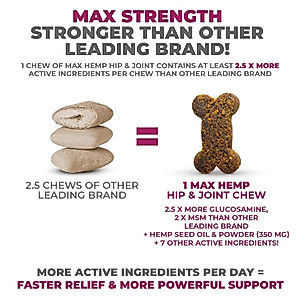 Mighty Petz MAX Dog Multivitamin MAX Hemp Glucosamine for Dogs Bundle