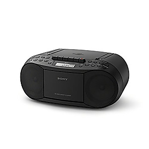 Sony Stereo CD/Cassette Boombox Home Audio Radio, Black (CFDS70BLK), 13.7 x 6.1 x 9 inches