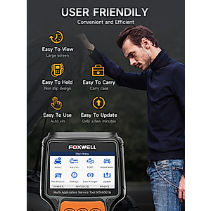 FOXWELL NT650 Elite OBD2 Scanner, 25 Resets, ABS SRS Scan Tool, ABS Bleeding SRS Airbag Bidirectional Code Reader, Oil SAS BRT EPB TPS Injector Car Diagnostic Tool, NT630 Plus Upgrade