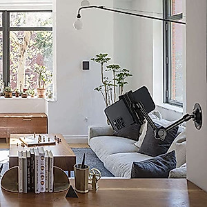 UYODM Phone Wall Mount Holder Bracket Magic Arm and Clamp, Compatible with iPhone/Samsung Galaxy/Nexus/HTC/LG Most Smart Phones and GPS up to 4" Wide(Upgraded Version)