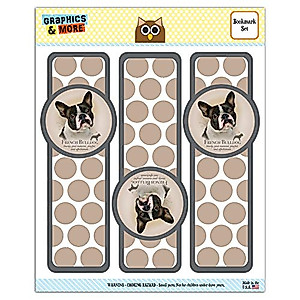 French Bulldog Dog Breed Set of 3 Glossy Laminated Bookmarks
