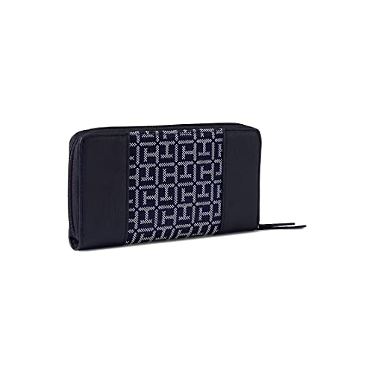 Tommy Hilfiger Antonella II Zip Around Wallet Square Monogram Jacquard Navy/White One Size