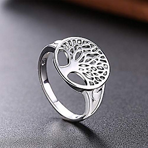 Metmejiao Jewelry 925sterling Silver Tree of Life Ring Jewelry Wedding Women Cute Size 6-9 Fashion (8)