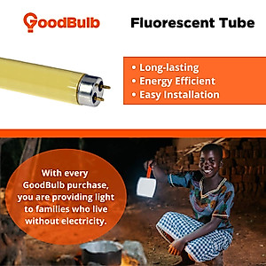 GoodBulb 32-Watt Screen Room Gold Fluorescent Tubes | T8 Shape G13 Base | Gold Light Color | Screening Rooms for Print | Pack of 2 Bulbs