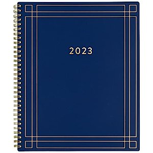 AT-A-GLANCE 2023 Weekly & Monthly Planner, Simplified by Emily Ley, 8-1/2" x 11", Large, Monthly Tabs, Navy (EL94-905)
