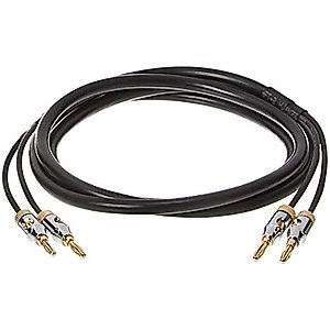 Amazon Basics 16AWG Speaker Cable Wire with Gold-Plated Banana Tip Plugs (4mm) - CL2 - 99.9% Oxygen Free - 6-Foot