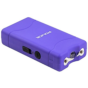 POLICE 800 Mini Stun Gun with LED Flashlight, Purple
