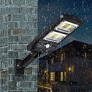 RXF Outdoor Solar Wall Light,4 Mode Remote Control COB Solar Light PIR Motion Sensor Outdoor Solar IP65 Waterproof Lamp,for Garden Patio Yard,2pcs