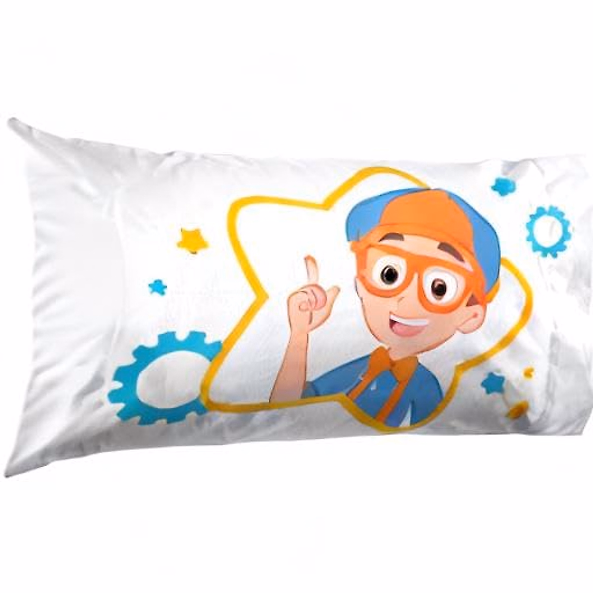 Jay Franco Blippi and Meekah Trucks Sheet Set - Full Size Sheet Set - Super Soft Kids Cartoon Vehicles 4 Piece Bedding Set - Microfiber Sheets