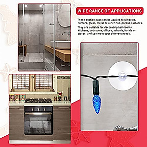 Christmas Light Suction Cup Shower Caddy Large Heavy Strength Heavy Duty Clear Plastic Transparent Light String Mini Suction Cup Hooks Holder for Kitchen Bathroom Shower Caddy Connectors (25 Pieces)