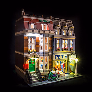Light My Bricks Light Kit Compatible with Lego Pet Shop 10218 (Set Not Included)