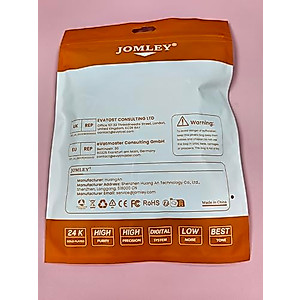 JOMLEY 1/4 inch TRS Stereo to Dual 1/4 inch TS Mono Insert Cable, TRS Stereo Y Splitter Insert Cable, 6.35mm TRS Male Stereo to Dual 6.35mm TS Male Mono Breakout Cable－6.6 Feet