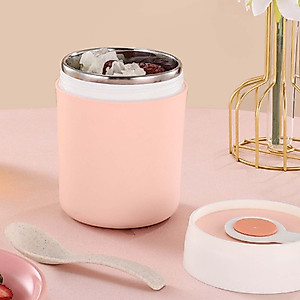 Vacuum Insulated Food Container | 500ml Stainless Steel Double Walled Soup Flask Food Flask, Leakproof Food Jar Keeps Cold Or Hot for 7-12 Hours with Spoon