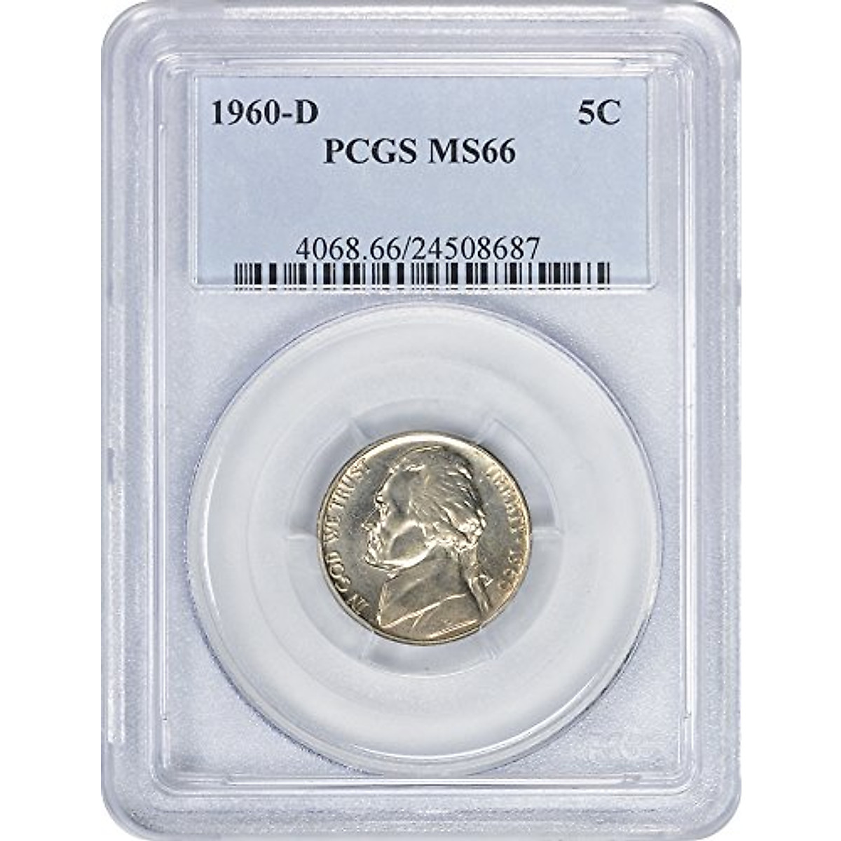 1960-D Jefferson Nickel, MS66, PCGS