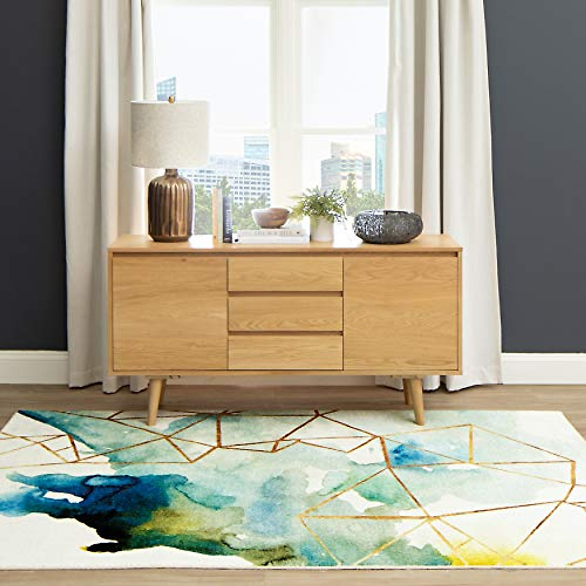 Mohawk Home Cognition Water Area Rug, 5' X 8', Blue