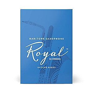 D'Addario Woodwinds - Royal Baritone Saxophone Reeds - Baritone Sax Reeds with Strong Spine - Great for Classical or Jazz - Strength 3.0