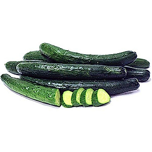 Japanese Long Burpless Cucumber Seeds - Sooyow Nishiki Green Non-GMO (25 - Seeds)