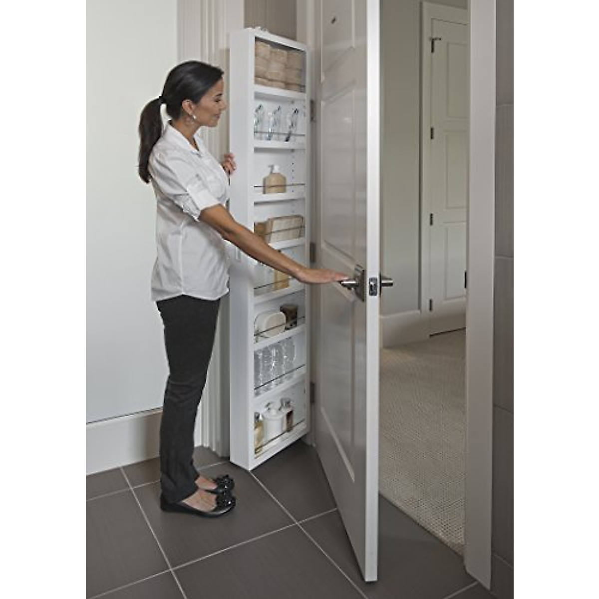 Cabidor Classic | Behind The Door | Adjustable | Medicine Cabinet, Kitchen Cabinet, & Bathroom Storage Cabinet