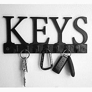 Key Holder Wall Mount for Decorative, Rack of plastic Includes Screws & Anchors, Hanger for Entryway, Front Door, Hallway, Office 11x5x2 inches Key Holders for Home